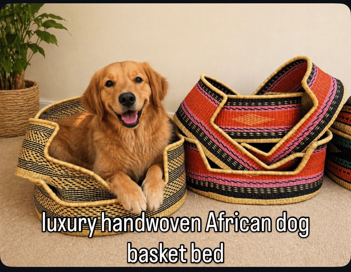 Handmade Dog Bassinets | African Woven Pet Beds | Mama Zuri Style